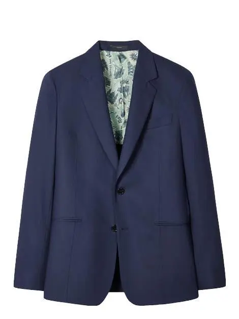 Paul Smith Navy 'travel Pro' Wool Blazer - Blue