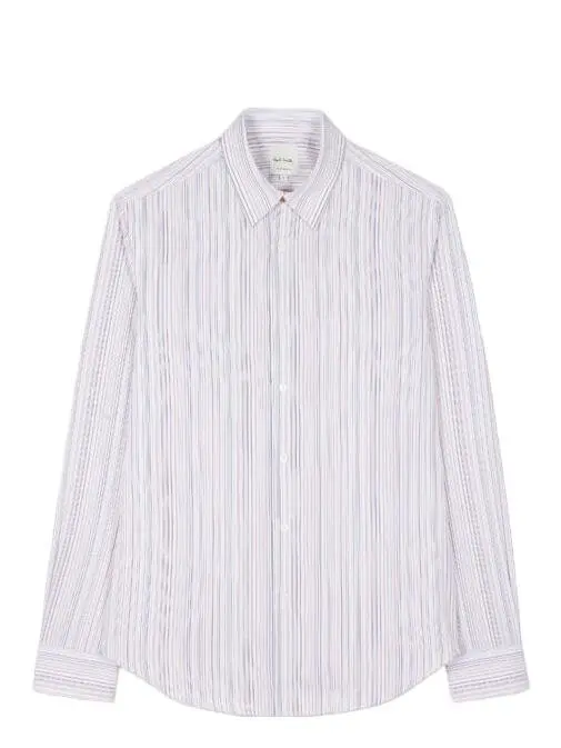 Paul Smith Slim-fit 'signature Stripe' Cotton Shirt - White