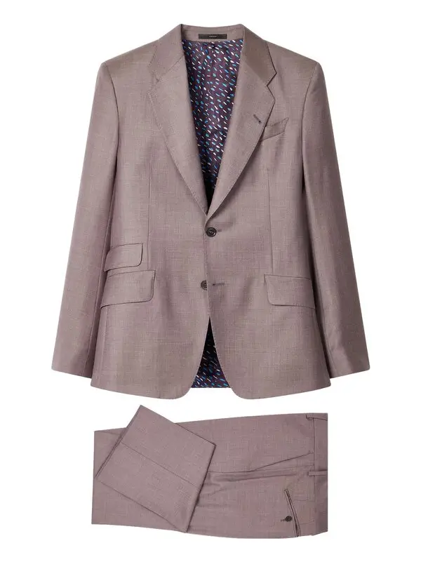 Paul Smith Washed Lilac Wool Suit - Purple