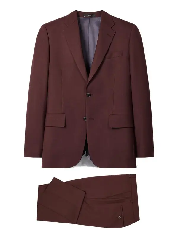 Paul Smith The Brierley Burgundy Wool 'a Suit To Travel - Red