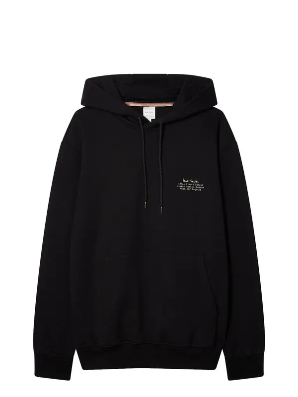 Paul Smith Signature Logo Hoodie - Black