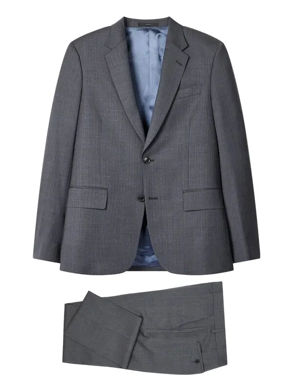 Paul Smith The Soho Tailored-fit Stripe Tropical Wool Suit - Grey