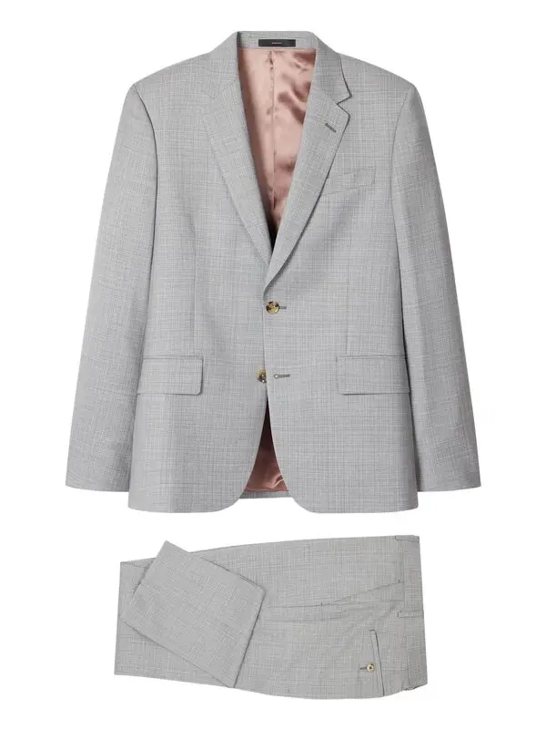 Paul Smith The Soho Tailored-fit Check Wool Suit - Grey