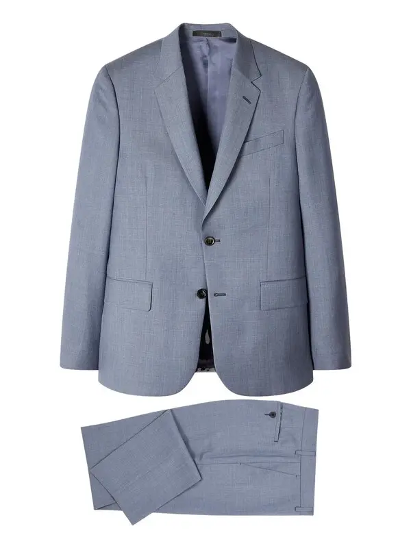 Paul Smith The Soho Tailored-fit Marl Tropical Wool Suit - Blue