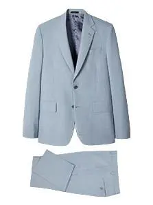 Paul Smith The Brierley Light Overdyed Marl Wool Suit - Blue