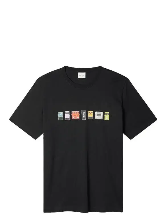 Paul Smith X Oasis Guitar Pedals Print T-shirt - Black