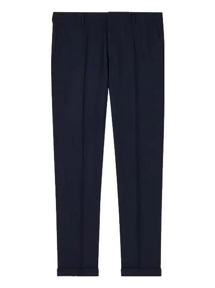 Paul Smith Slim-fit Merino Wool Trousers - Blue