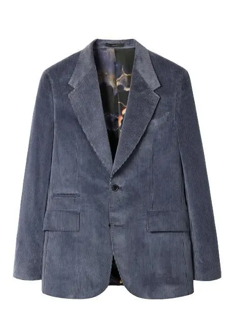 Paul Smith Soft Two-tone Corduroy Blazer - Blue