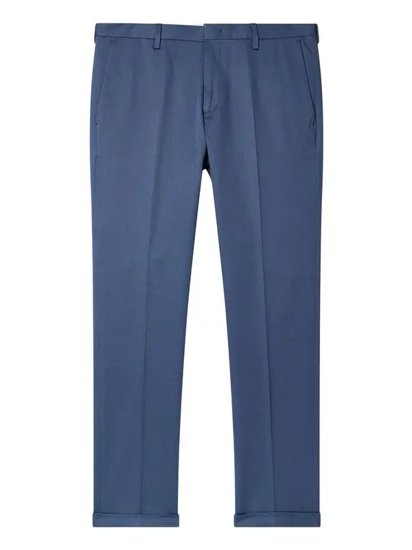 Paul Smith Slim-fit Steel Cotton-stretch Chinos - Blue