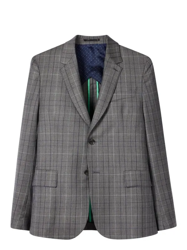 Paul Smith Wool Check Buggy-lined Blazer - Grey