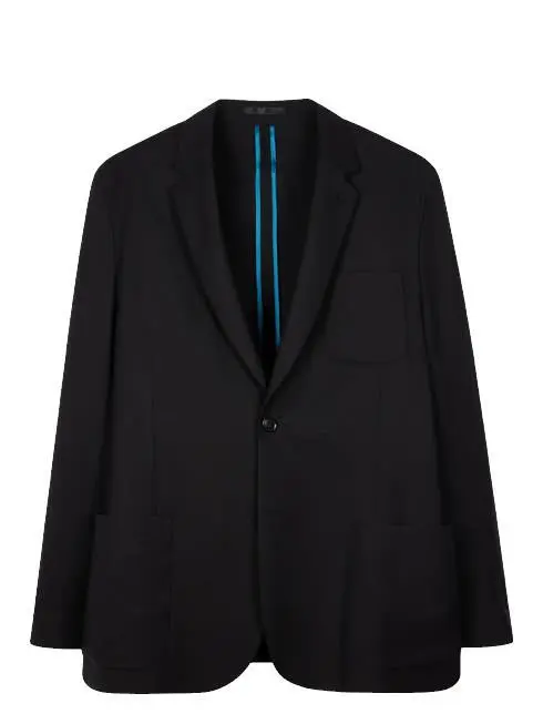 Paul Smith A Suit To Travel In Wool Unlined Blazer - Black