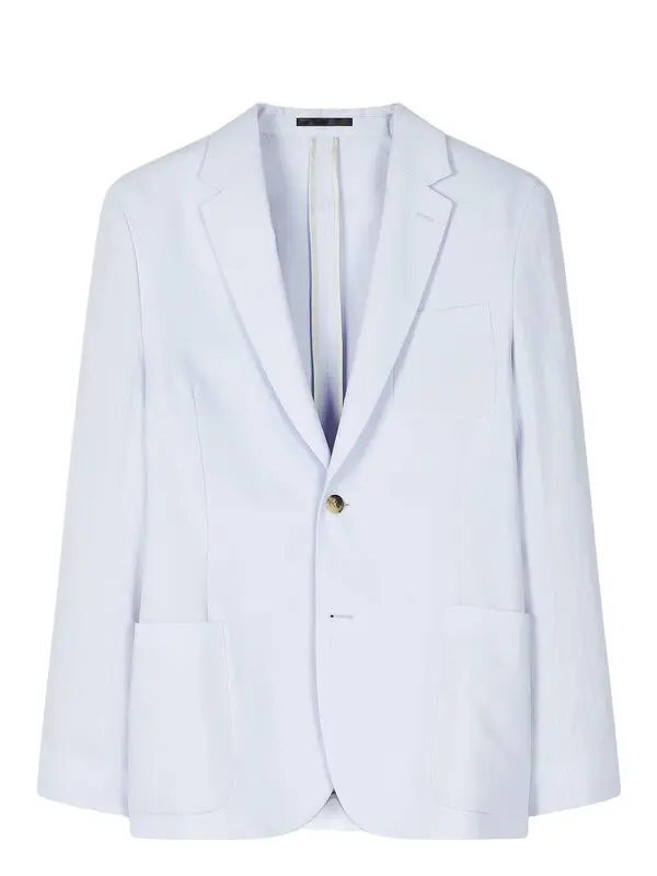 Paul Smith Pale Linen Unlined Blazer - Blue