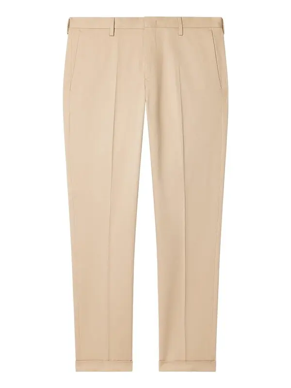 Paul Smith Tan Slim-fit Stretch-cotton Chinos - Brown