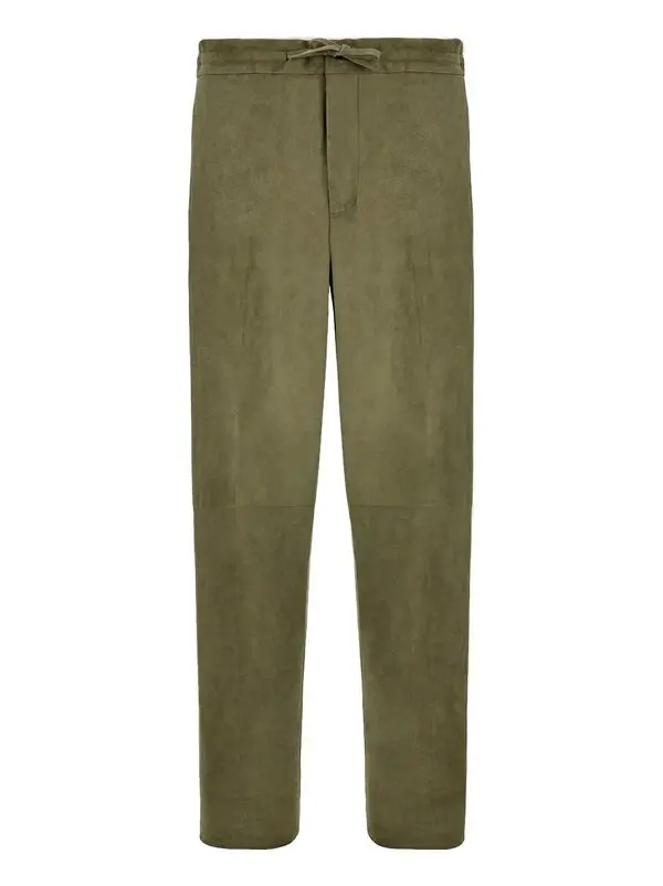 Canali Nuvola Ultra-soft Suede Chinos - Green