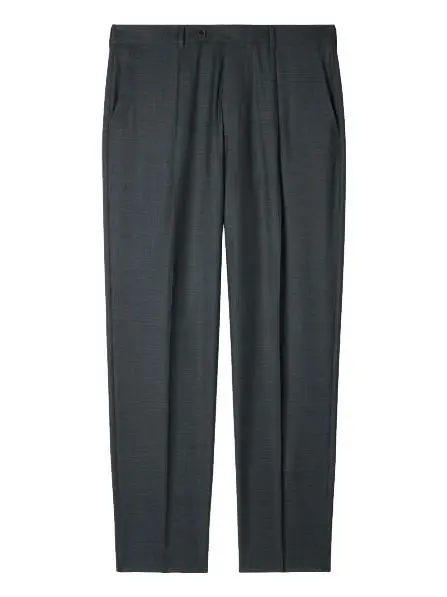 Paul Smith Tapered-fit Wool Check Trousers - Green