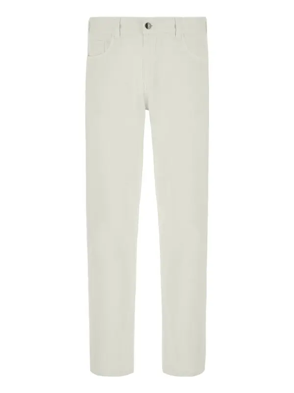 Canali Five-pocket Cotton-silk Twill Pants - White