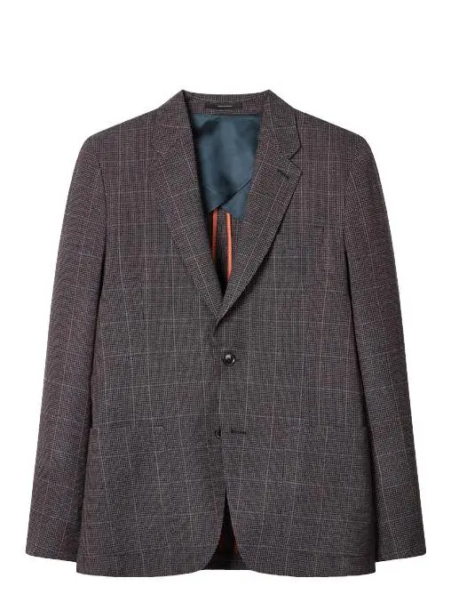 Paul Smith Mauve Check Stretch-wool Buggy-lined Blazer - Purple