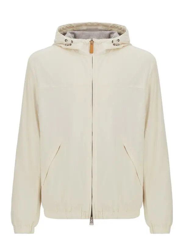 Canali Nuvola Hooded Jacket - White
