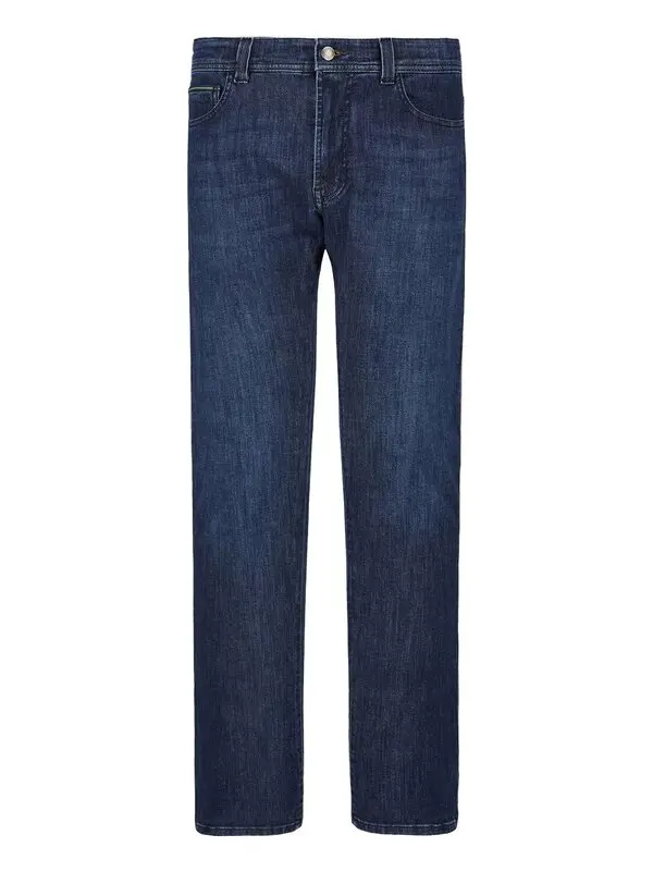 Canali Five-pocket Denim Pants - Blue