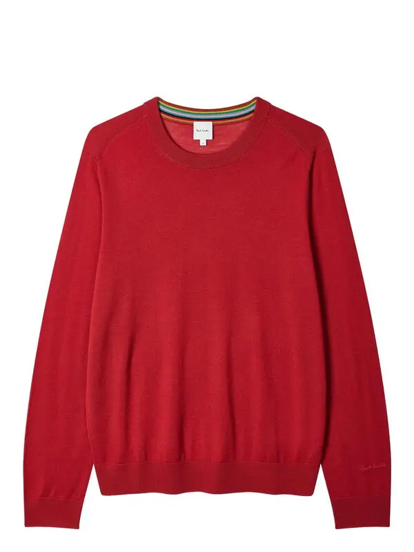 Paul Smith Merino Wool Crewneck Sweater - Orange
