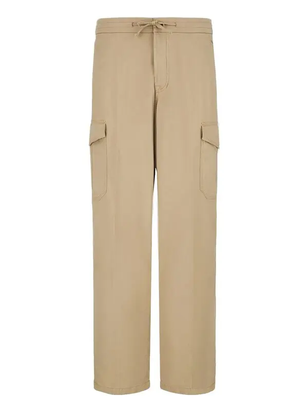 Canali Relaxed Fit Cargo Pants - Beige