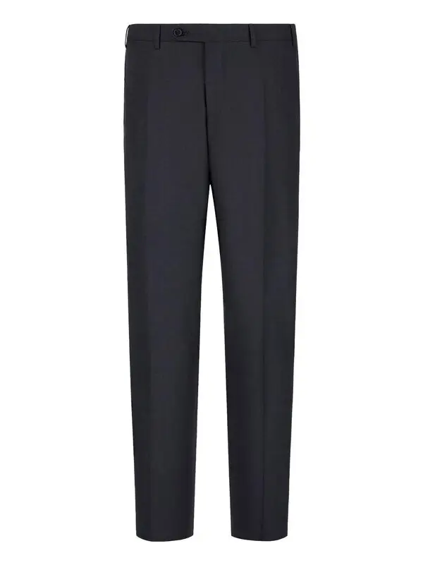 Canali Impeccabile Wool And Silk Pants - Blue