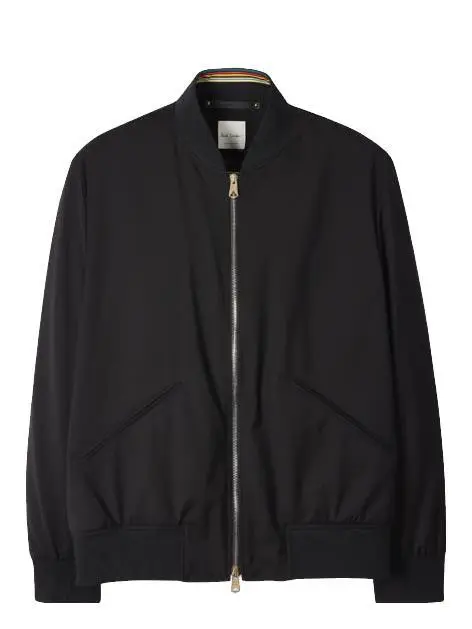 Paul Smith Wool Bomber Jacket - Black