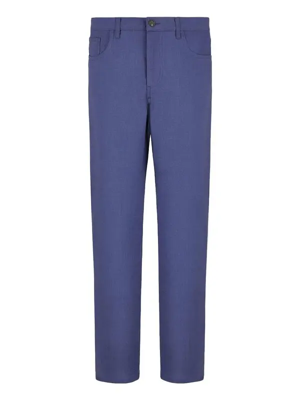 Canali Pure Wool Impeccabile Pants - Blue