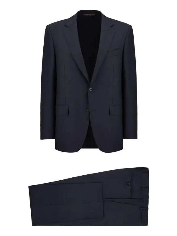 Canali Suit In 160's Wool - Blue