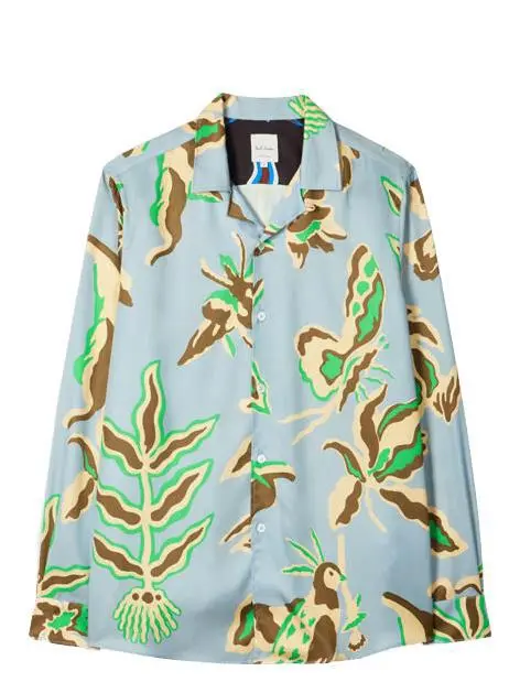 Paul Smith Lyocell 'bohemia' Print Shirt - Blue