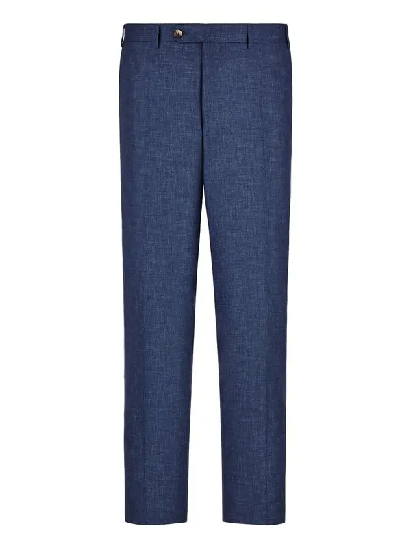 Canali Pants In 150's Wool - Blue