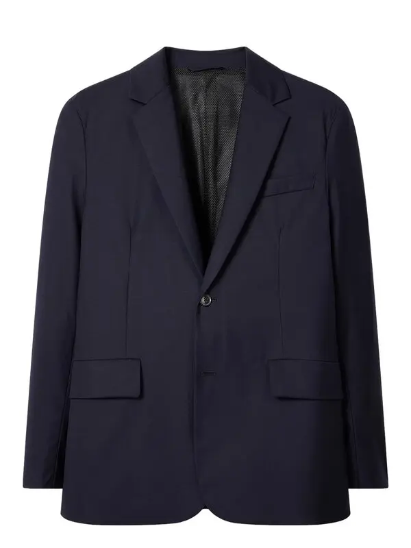 Paul Smith Navy 'storm System' Technical Wool Blazer - Blue