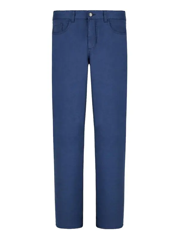 Canali Five-pocket Cotton-lyocell Blend Trousers - Blue