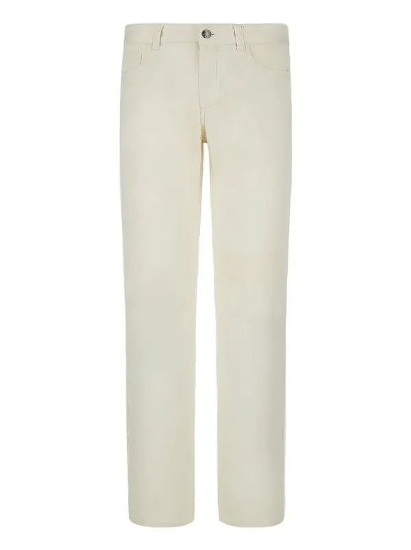 Canali Five-pocket Cotton-lyocell Blend Trousers - White