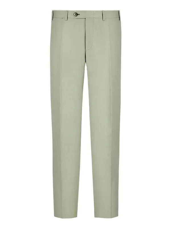 Canali Sage Linen Pants - Green