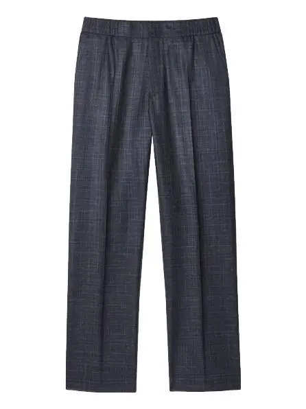 Paul Smith Wool-silk Elasticated-waist Trousers - Blue