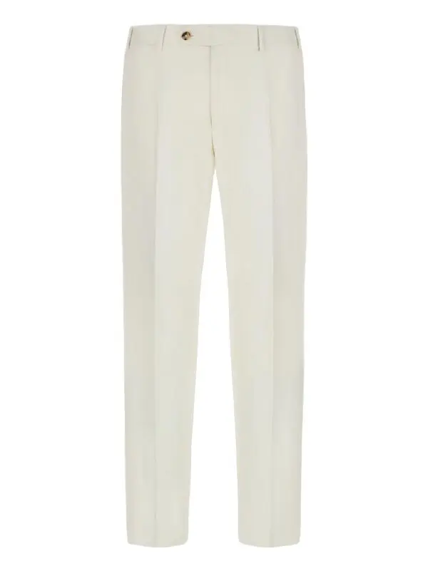 Canali Silk And Linen Pants - White