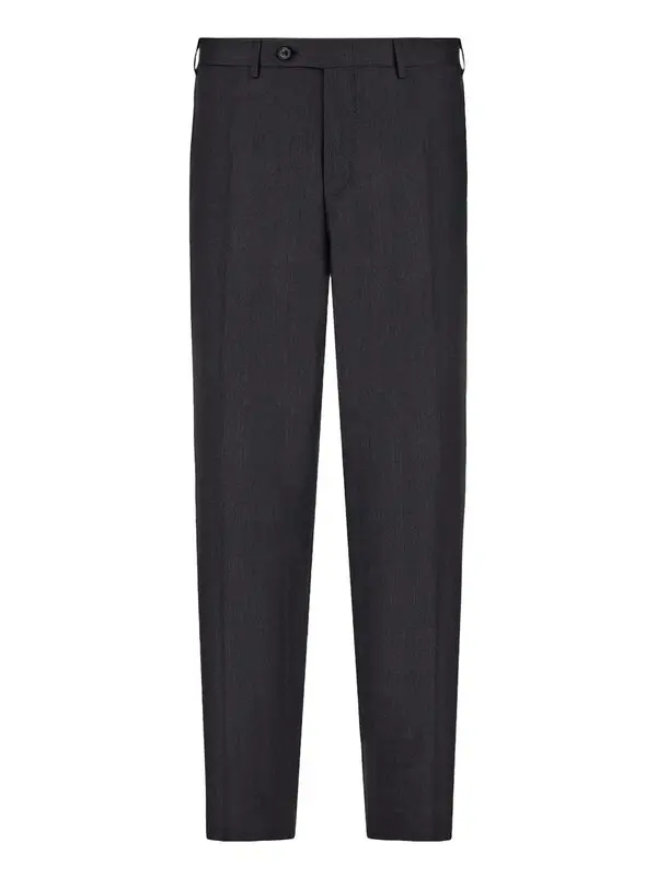 Canali Regular Fit 150's Wool Pants - Grey