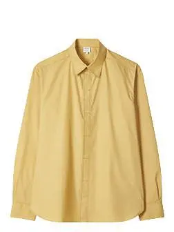 Paul Smith Mercerised Cotton Poplin Shirt - Yellow