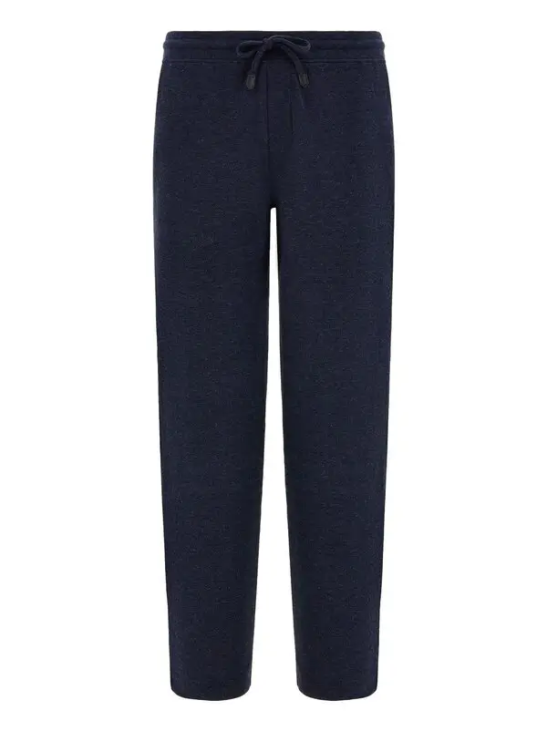Canali Double-faced Cotton Pants - Blue