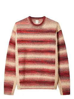 Paul Smith Striped Wool And Alpaca-blend Sweater - Orange
