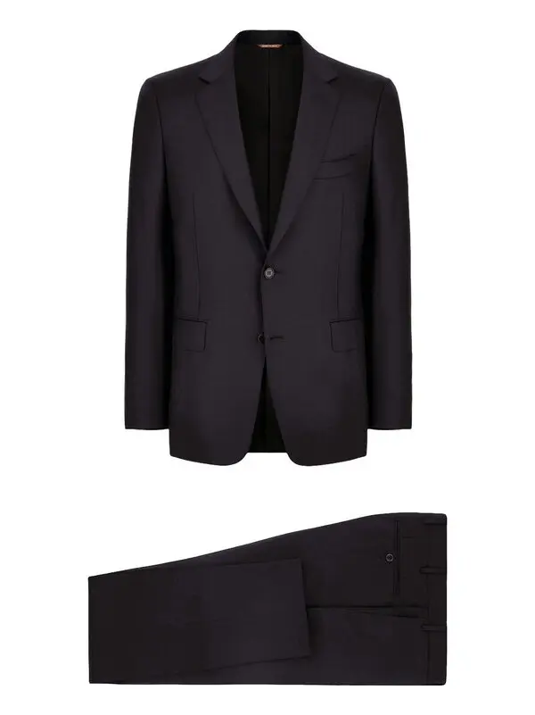 Canali Suit In Navy Wool - Blue