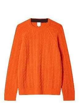 Paul Smith Alpaca-blend Cable Knit Sweater - Orange