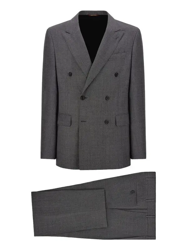 Canali Gray Pure Wool Suit - Grey