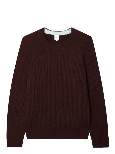 Paul Smith Alpaca-blend Cable Knit Sweater - Purple