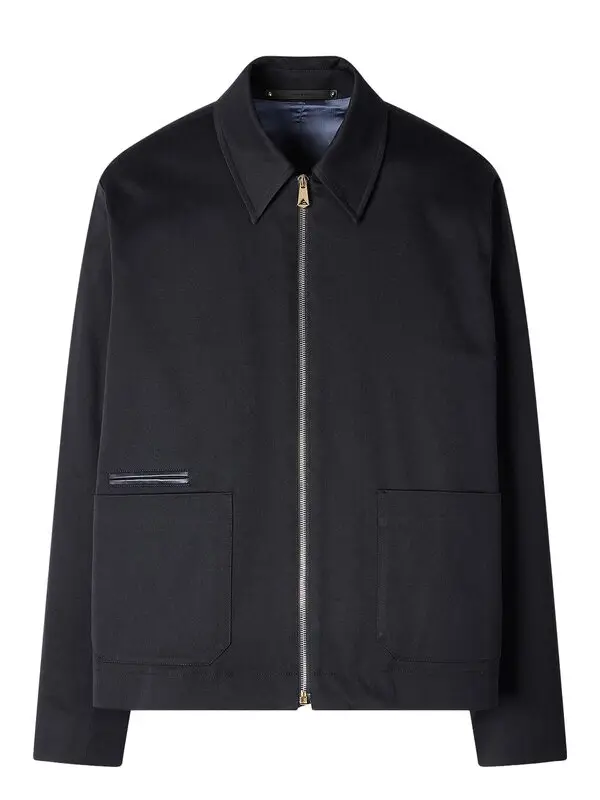 Paul Smith Cotton-twill Zip Jacket - Blue