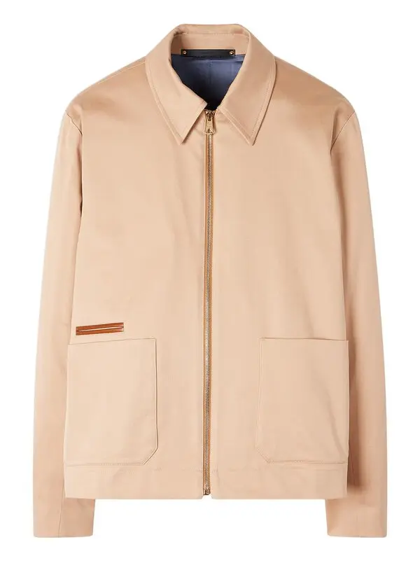 Paul Smith Cotton-twill Zip Jacket - Brown