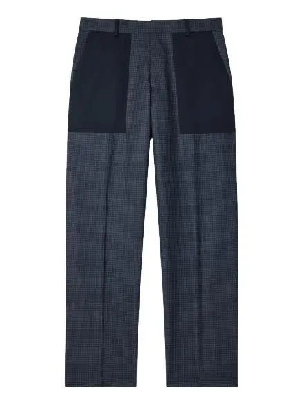 Paul Smith Check Wool Trousers - Blue