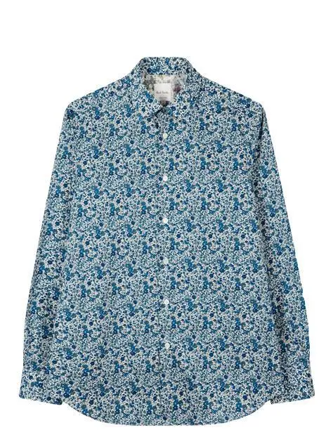 Paul Smith Tailored-fit 'liberty Floral' Shirt - Blue