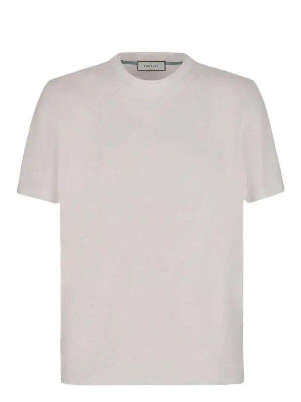 Canali T-shirt In Filoscozia Cotton - White